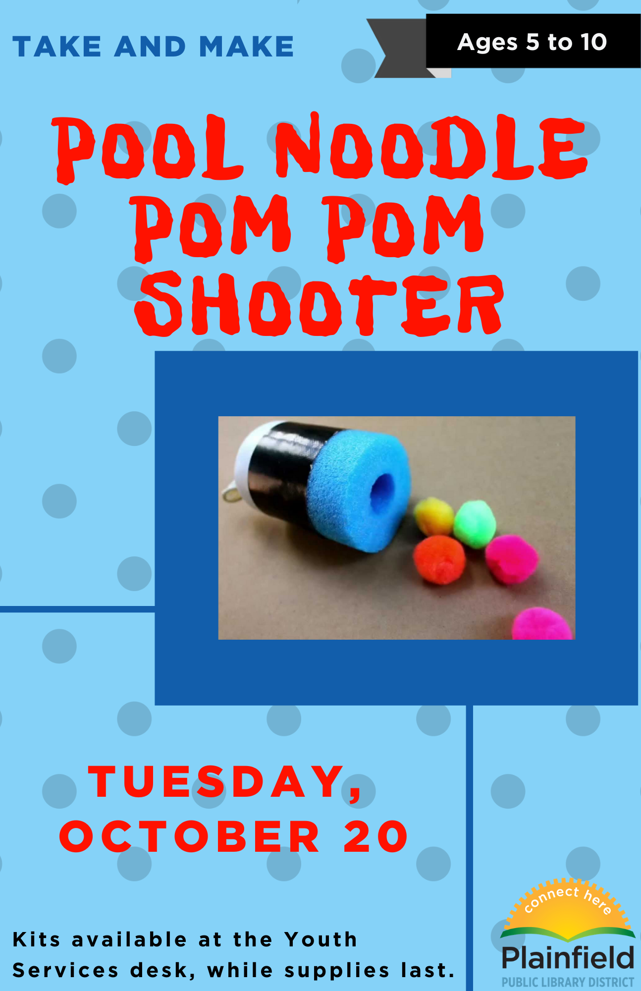 Elementary Take and Make: Pool Noodle Pom Pom Shooter | Plainfield Area ...