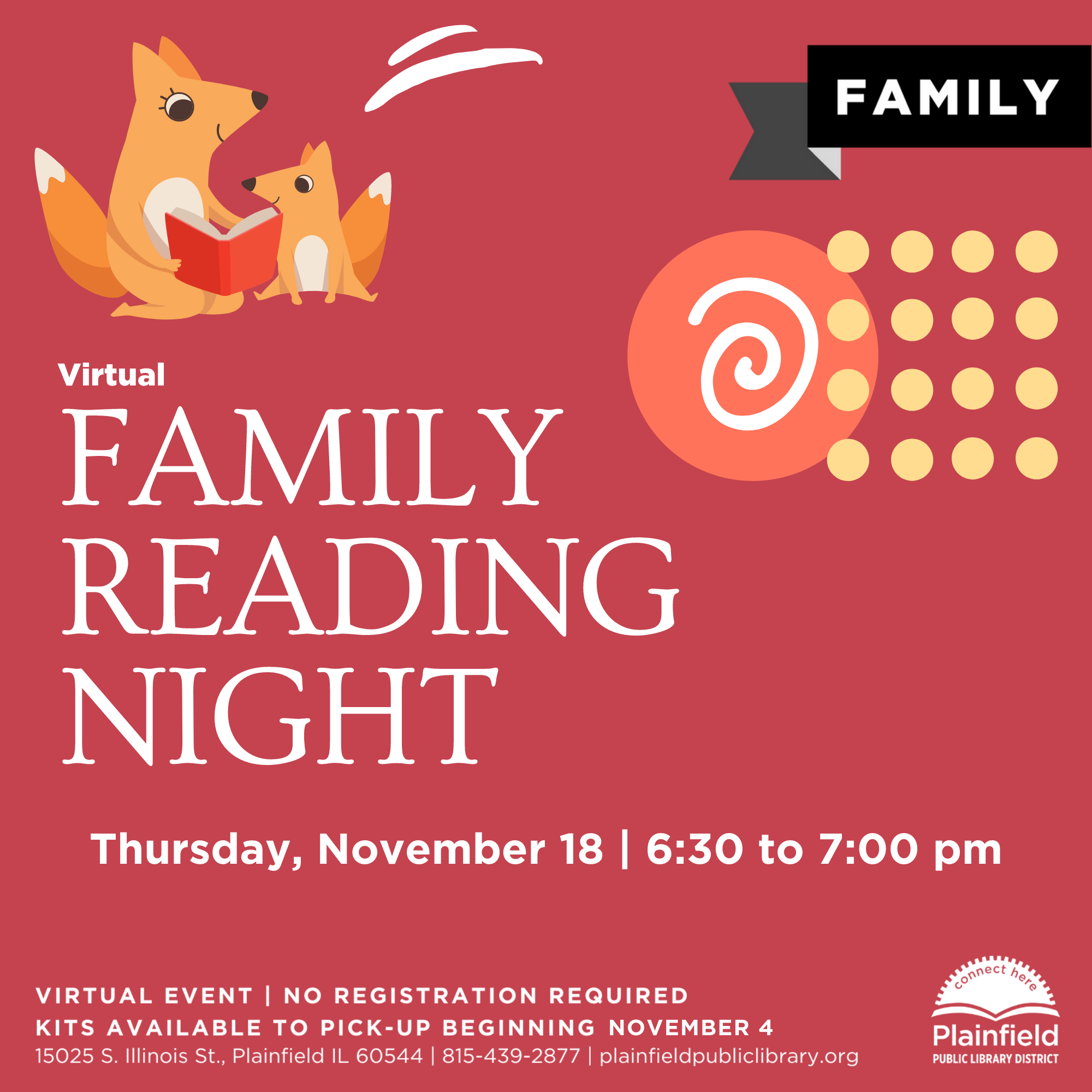 Virtual Family Reading Night | Plainfield Area Public Library
